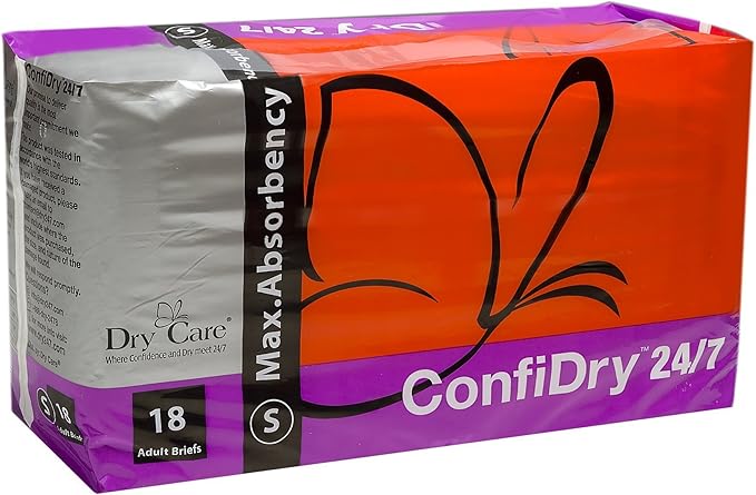 Amazon.com: ConfiDry 24/7 Dry Care Max Absorbency Adult Brief Diapers ...