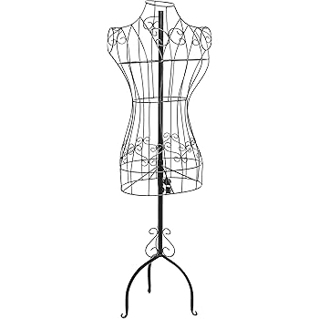 Amazon.com: Female Black Steel Wire Mannequin Dress Form 32"22"32" on ...