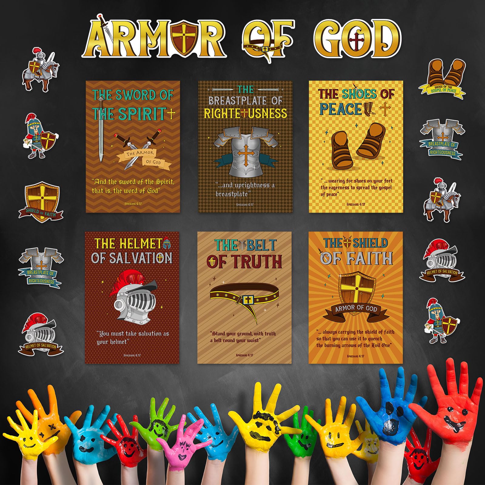 Mua Harloon 41 Pcs Armor of God Bulletin Boards Religious Classroom ...