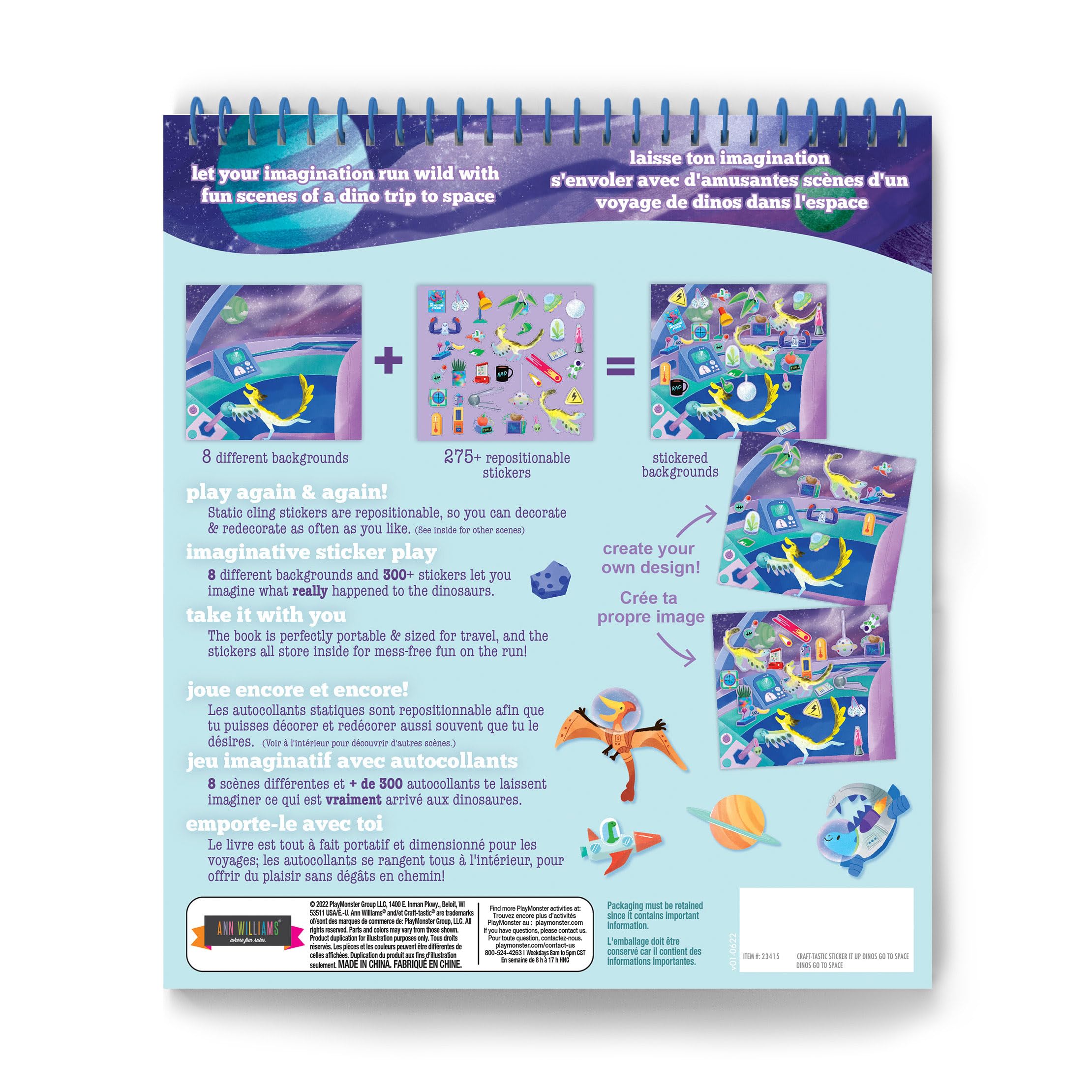 Mua Sticker It Up! - Dinos Go to Space - Repositionable Stickers with 8 ...