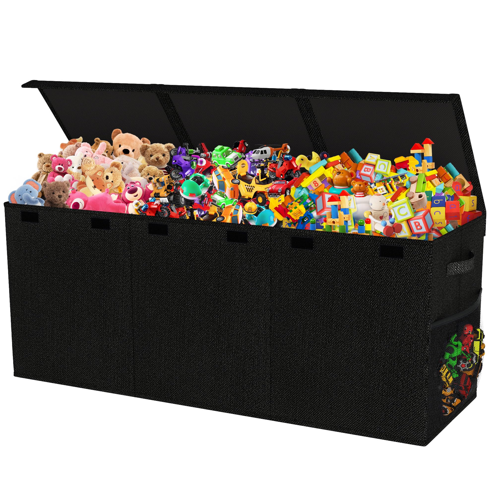 Mabahoo Extra Large Toy Box, Collapsible Sturdy Kids Toy Chest for Boys ...