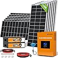 Amazon.com : ECO-WORTHY 10.7KWH 2340W 48V Solar Power Complete System for Home Shed: 12pcs 195W ...