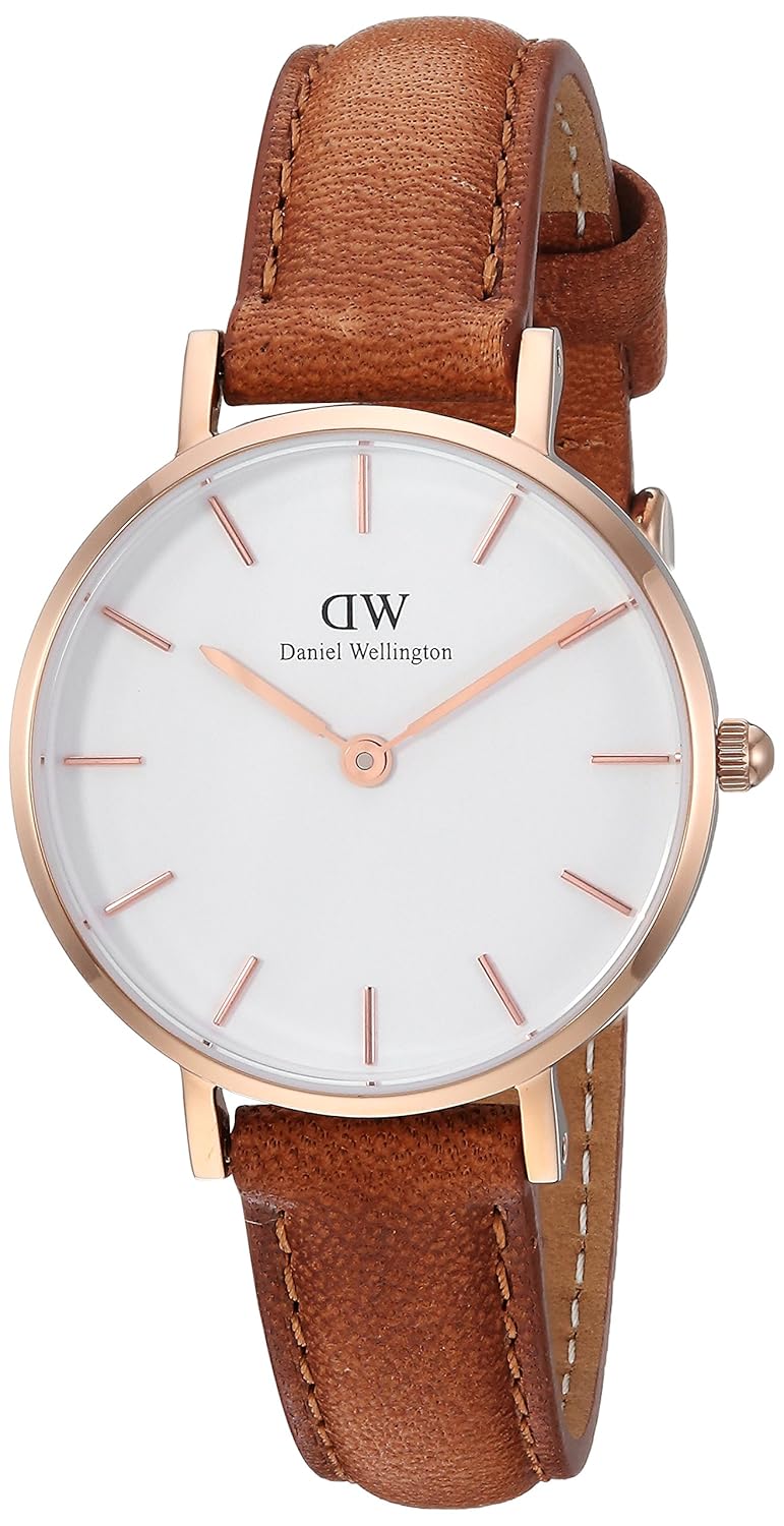 Daniel Wellington Women's Analogue Quartz Watch with Leather Strap ...