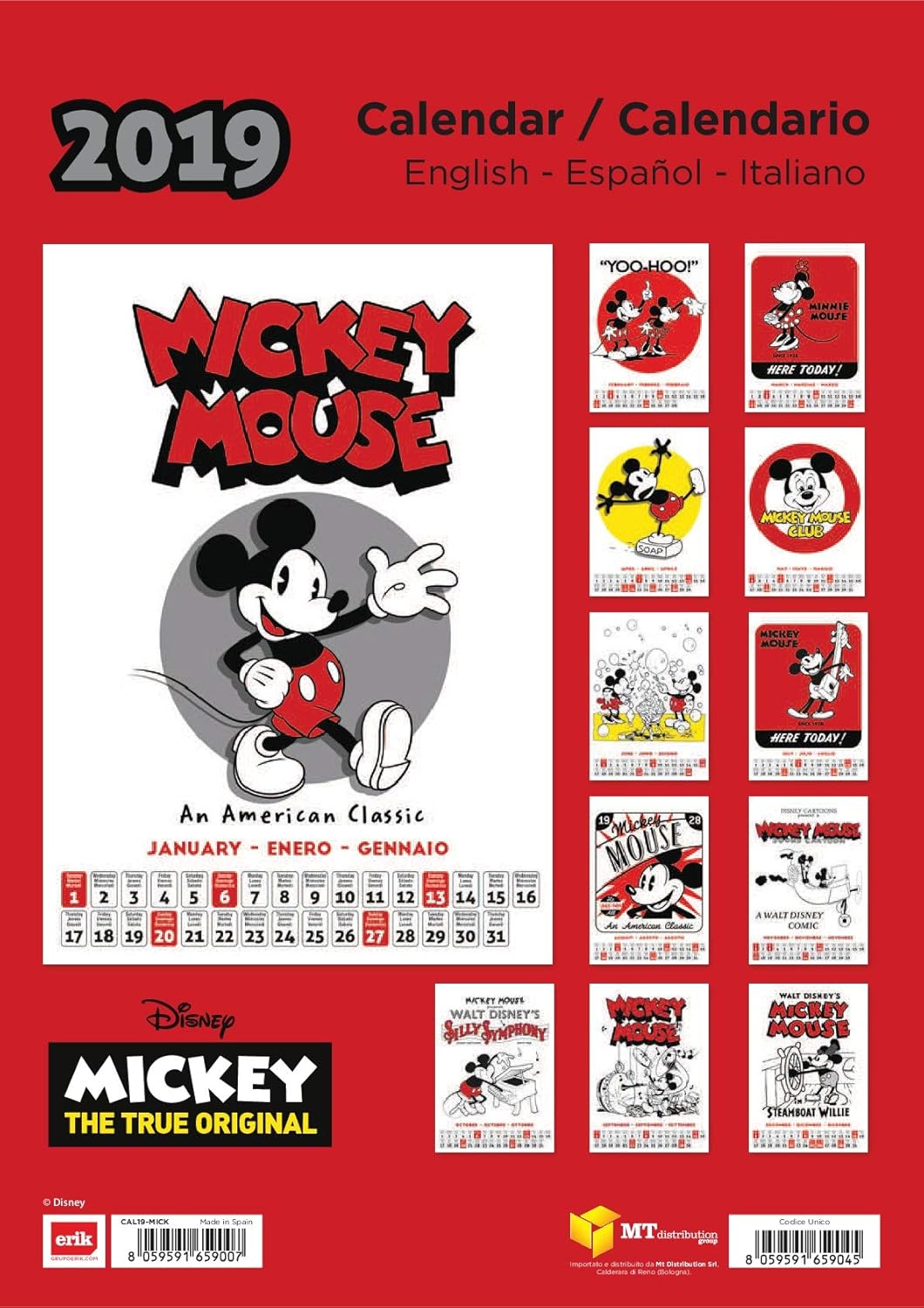 2019 Mickey Mouse Calendar – BigaMart