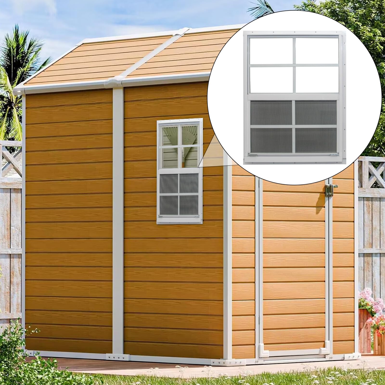Mua NeatiEase 2 Pack Shed Window, 14" x 21" Flush Mount Window with ...