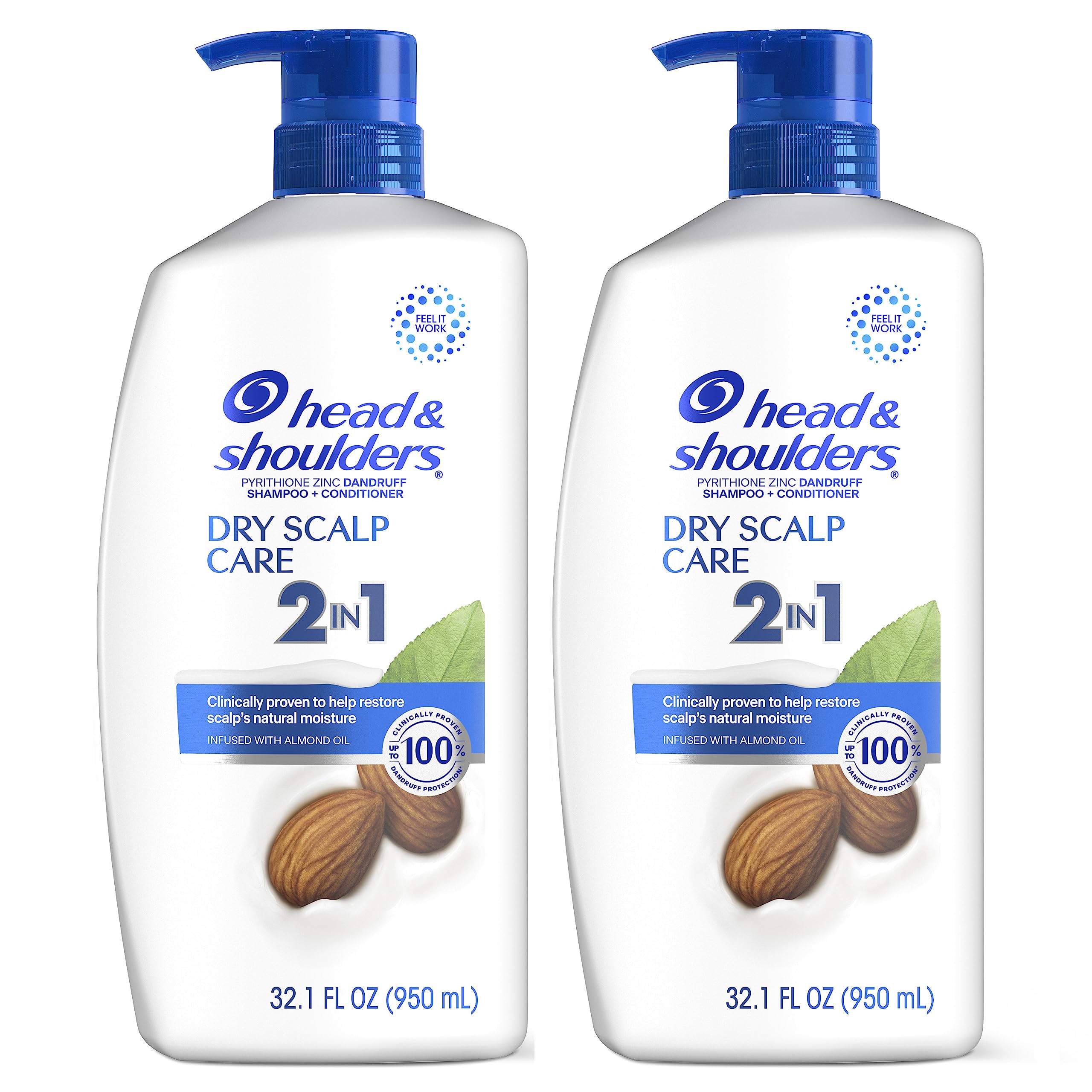 Head & Shoulders 2-in-1 Dandruff Shampoo and Conditioner Set, Advanced ...