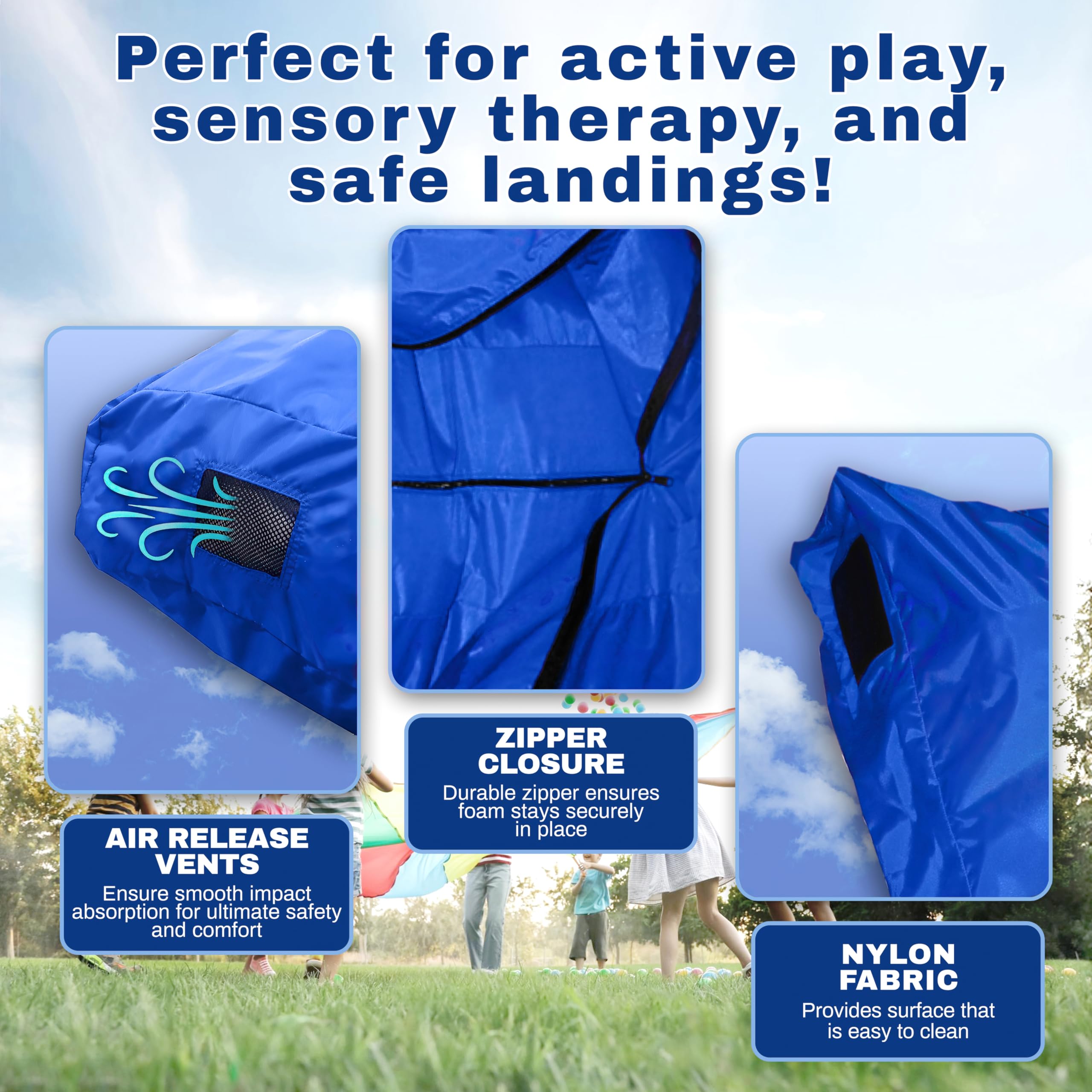 Skil-Care Super Crash Pad, 6' X 8', Sensory Crash Mat For Kids, Autism ...