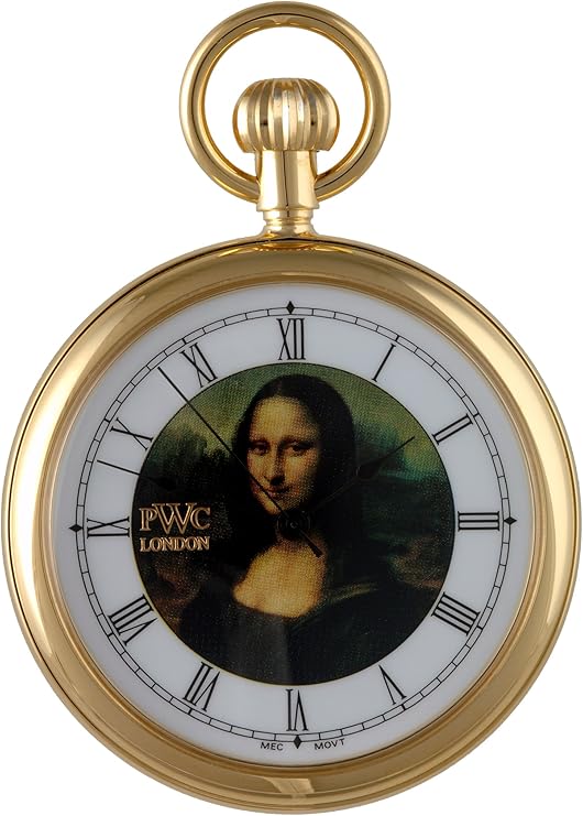 PWC London Men's Mona Lisa Pocket Watch MON01 with Mechanical Movement ...