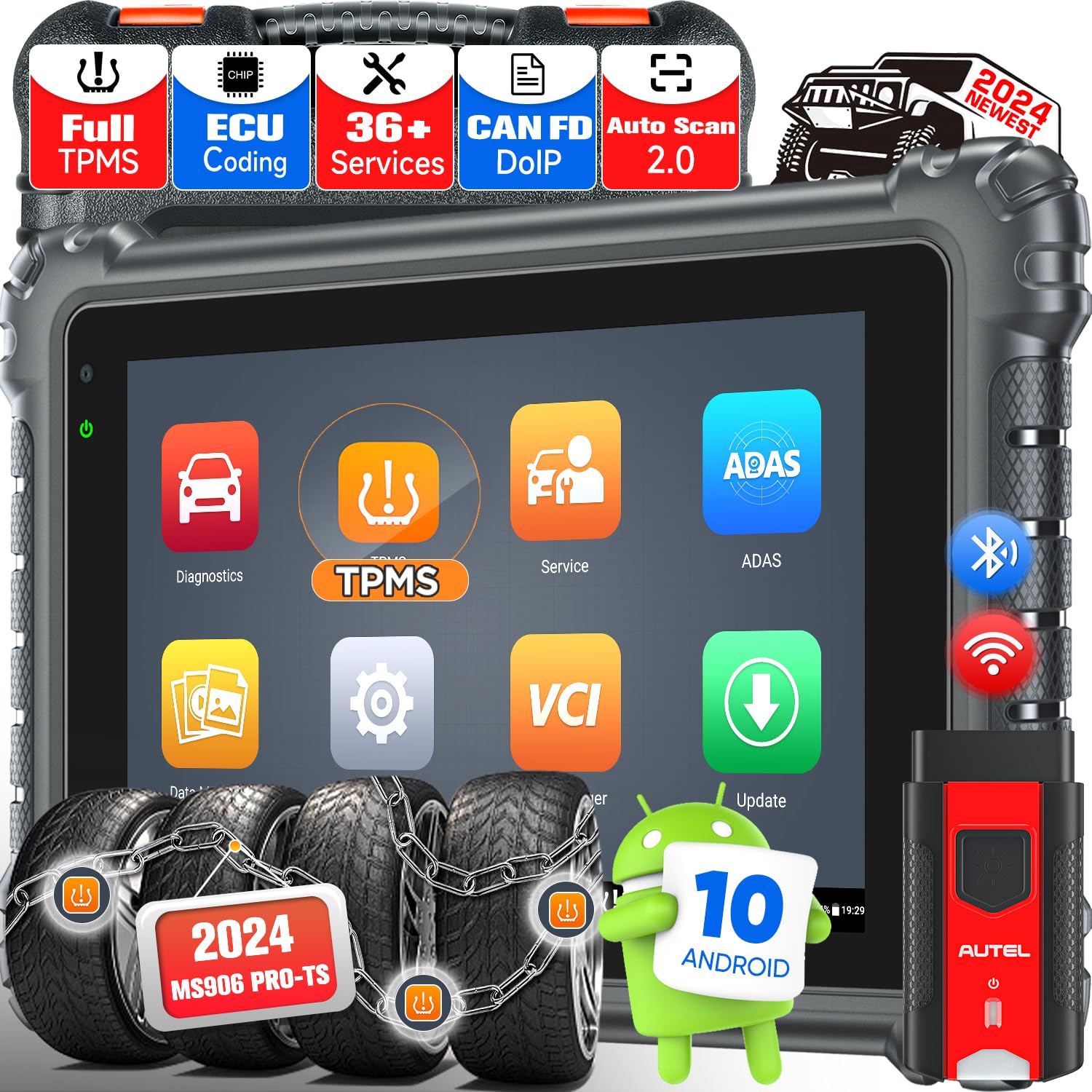 Mua MaxiSYS MS906 PRO-TS Scanner, 2024 Level-up of MS906 Pro MS906TS MP900TS MP900BT, Top TPMS ...