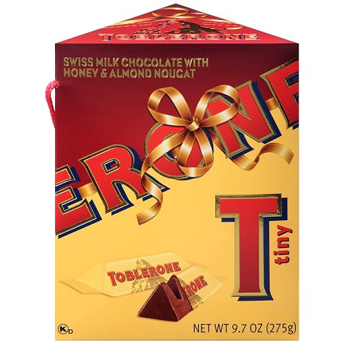Toblerone Tiny Swiss Milk Chocolate Candy Bars with Honey and Almond ...