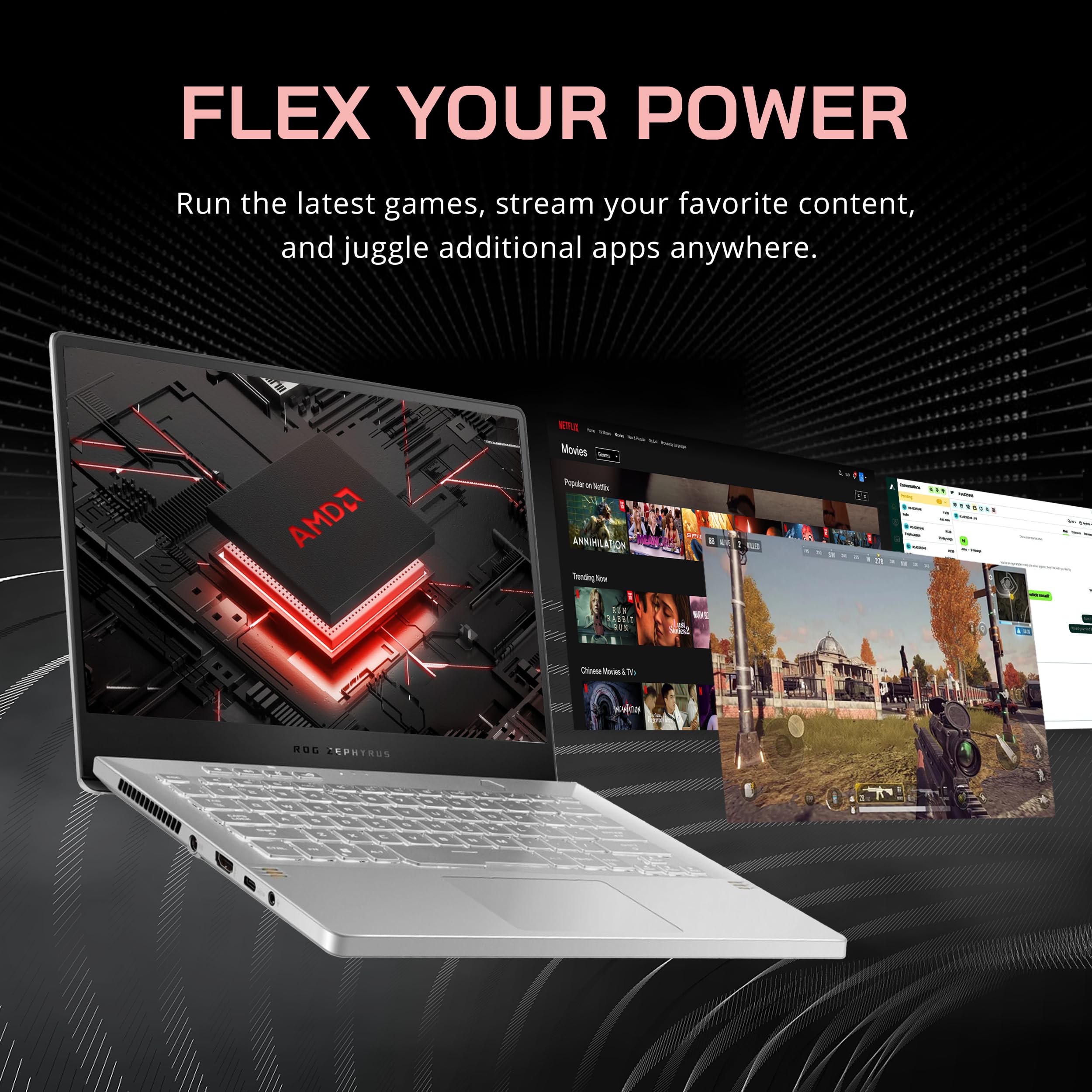 ASUS ROG Zephyrus G14 Gaming Laptop, 14'' FHD 144Hz Display, AMD Ryzen ...