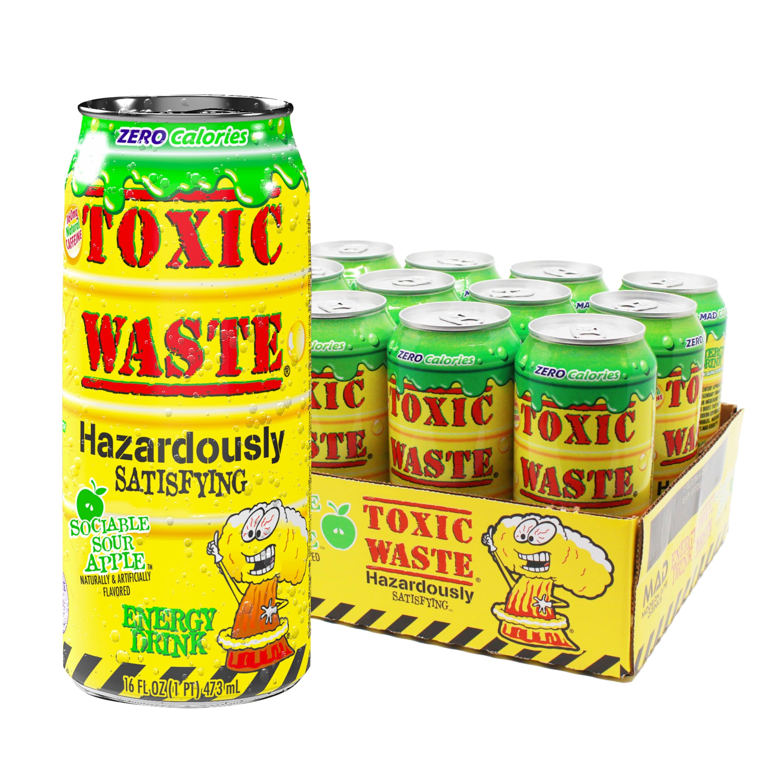 Modern Ape Drinks Toxic Waste Energy Drink - Sociable Sour Apple ...