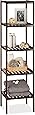 Relaxdays Bambus Badregal mit 5 Ablageflächen, HxBxT: 139,5 x 34,5 x 33 ...