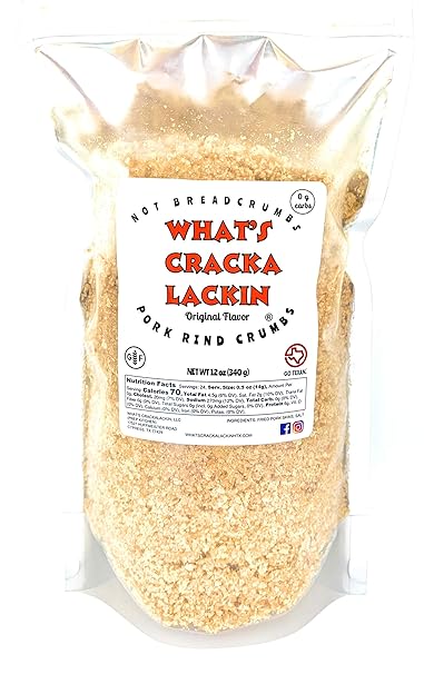 Amazon.com: What's Crackalackin Pork Rind Crumbs, Original Flavor, Keto ...