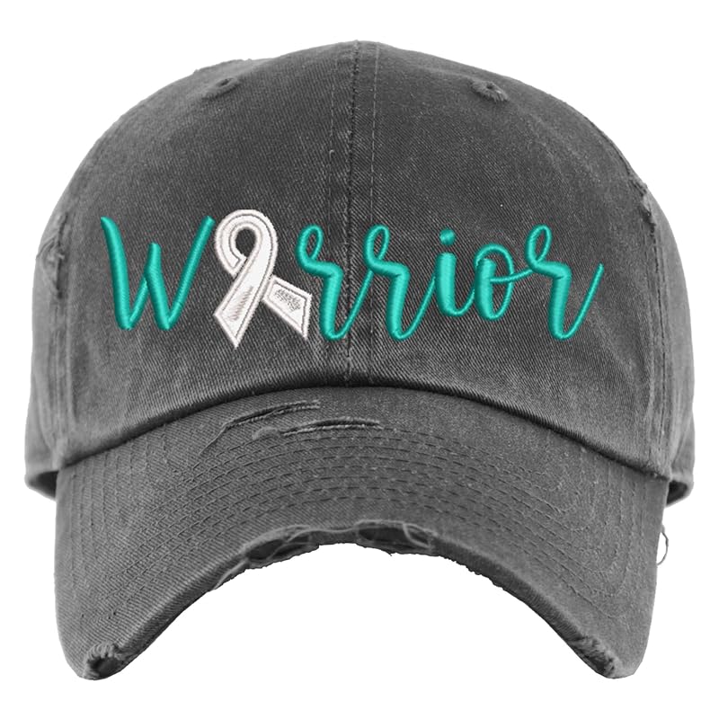 Amazon.com: Lung or Brain Cancer Warrior Hat with Custom Cancer Ribbon ...