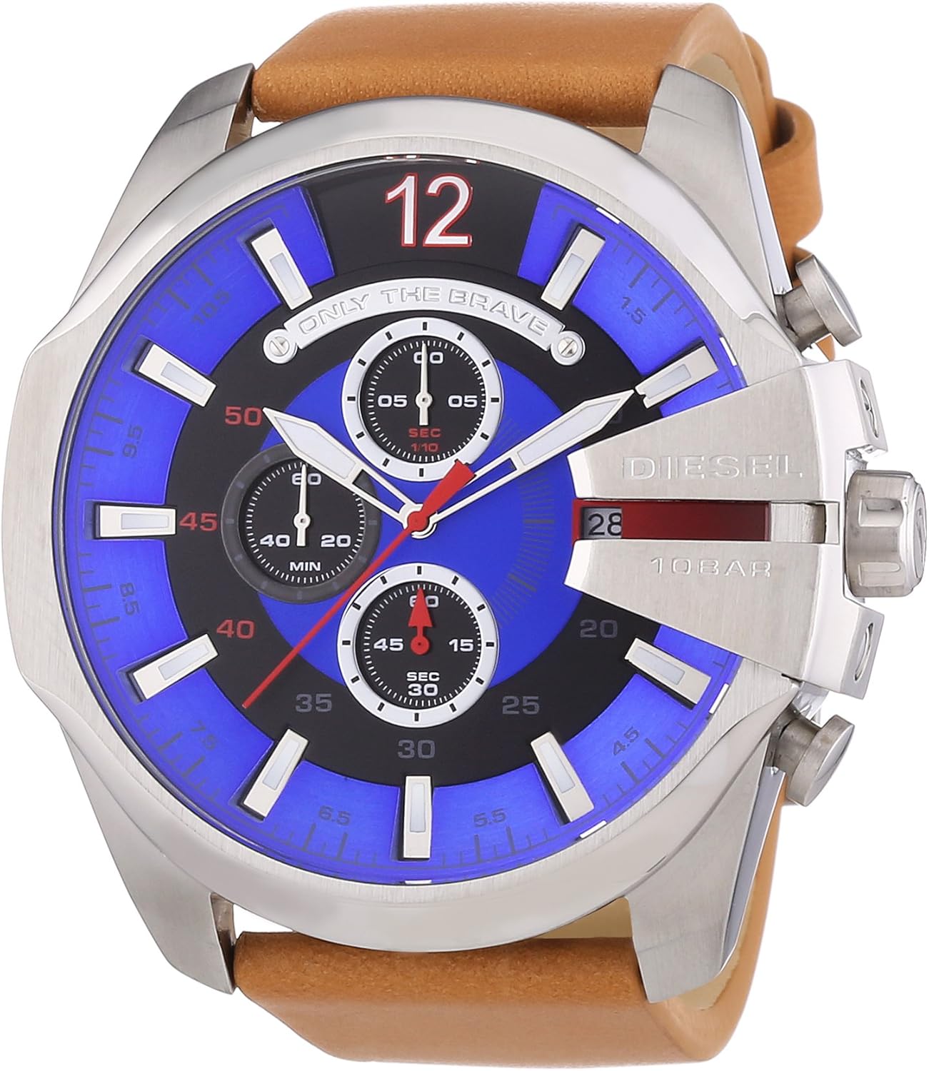 Diesel Herren Chronograph Quarz Uhr mit Leder Armband DZ4319: Amazon.de ...