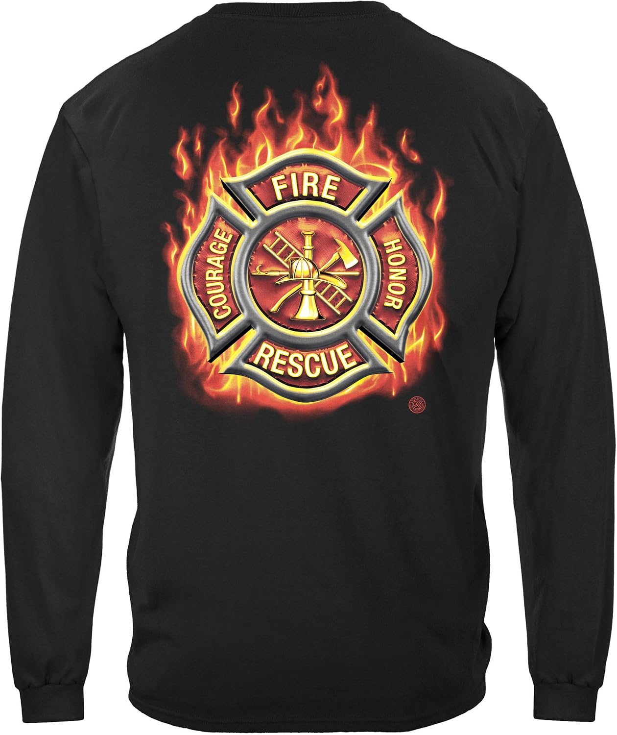 Amazon.com: Firefighter Long Sleeves Firefighter Classic Fire FF2065LS ...