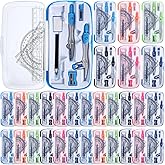 Amazon.com : Teling 24 Sets Math Geometry Set for Students 10 Pcs ...