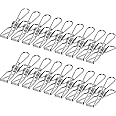 Amazon.com: Skroad 100 Pack Laundry Clothes Pins, Stainless Steel ...