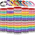 Amazon.com: 110 Pcs Jesus Loves You Silicone Bracelet, Colorful ...