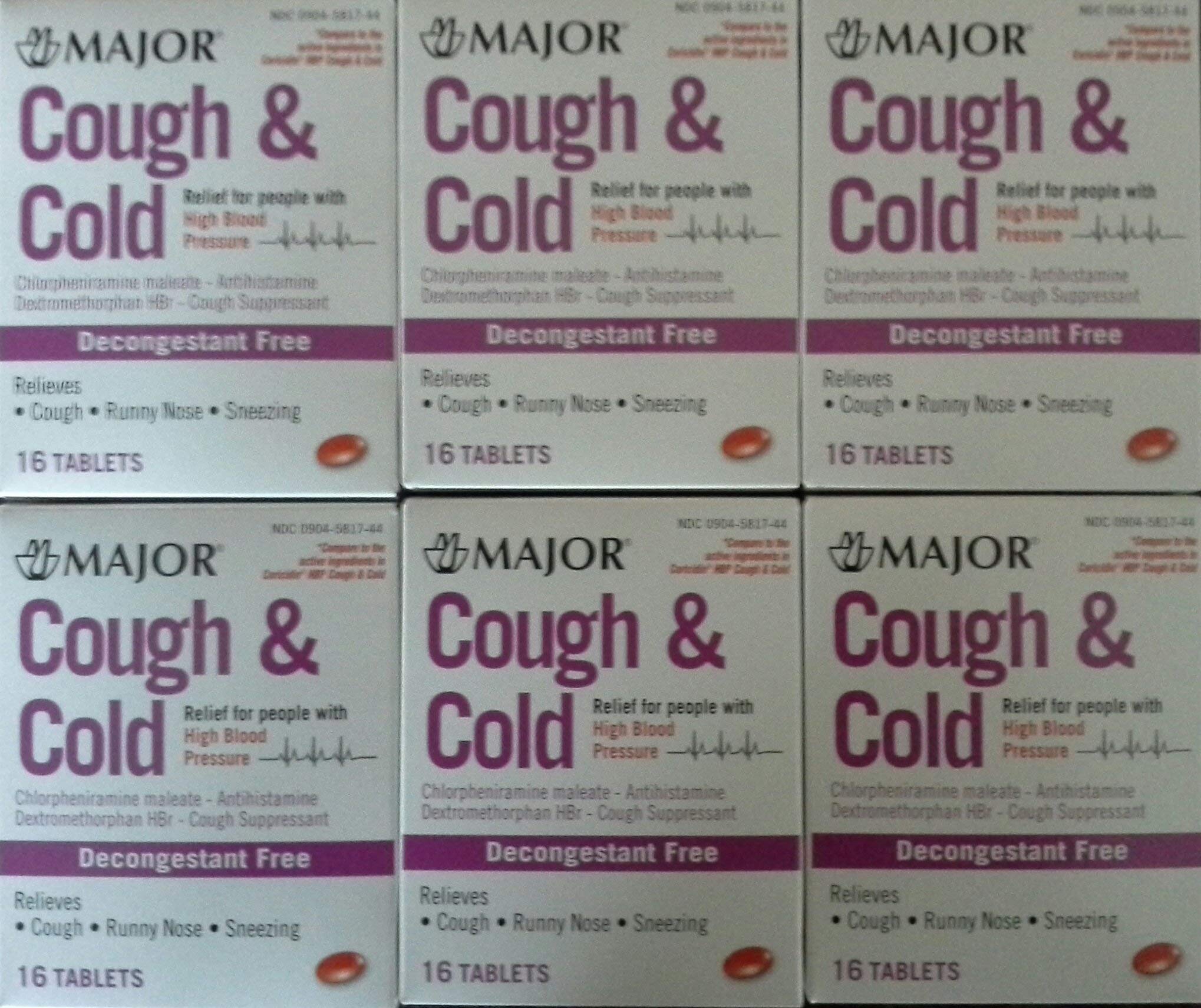 Mua Major Cough & Cold HBP Antihistamine Suppressant Tablets for People ...