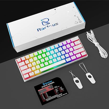 Mua Ractous RTK61 60% Mechanical Gaming Keyboard RGB Backlit PBT ...
