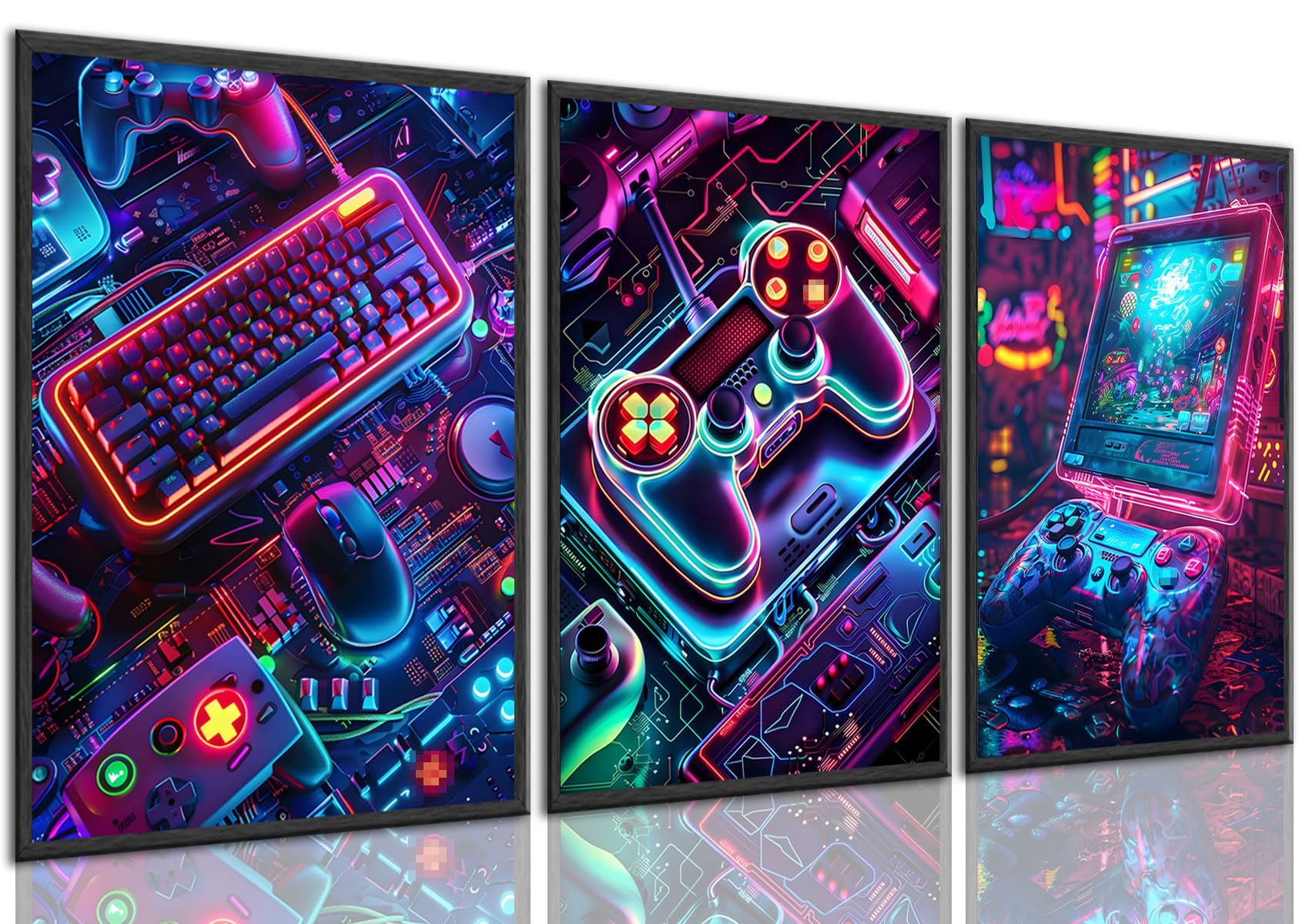 Yolbcdr Game Room Decor Neon Gaming Posters Video Game Wall Art Prints ...