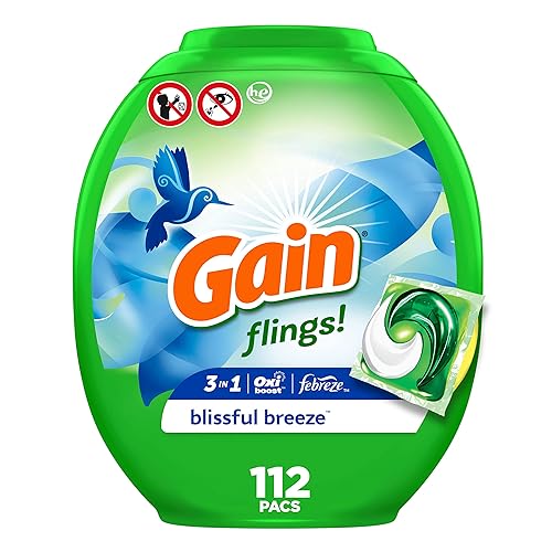 Gain Flings Laundry Detergent Pods - Moonlight Breeze - 16 Count Pods ...
