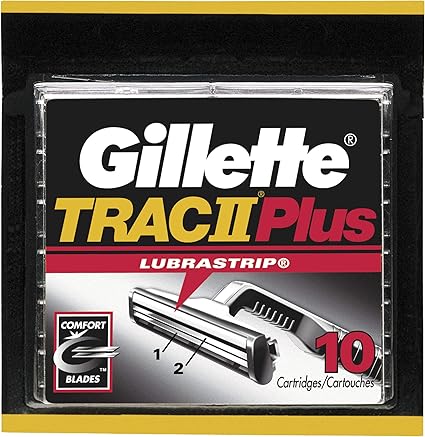 Gillette TRAC II Plus Men's Razor Blade Refill Catridges, 10 Count ...