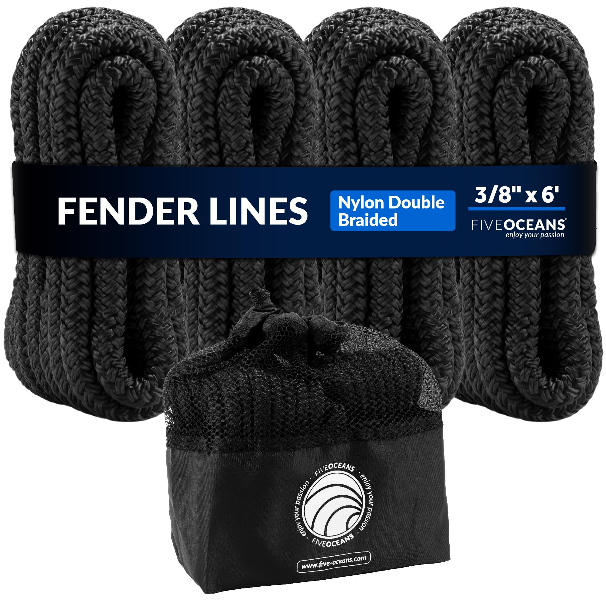 Mua 4-Pack 3/8" x 6' Boat Fender Lines with 5" Eyelet, Boat Ropes for ...