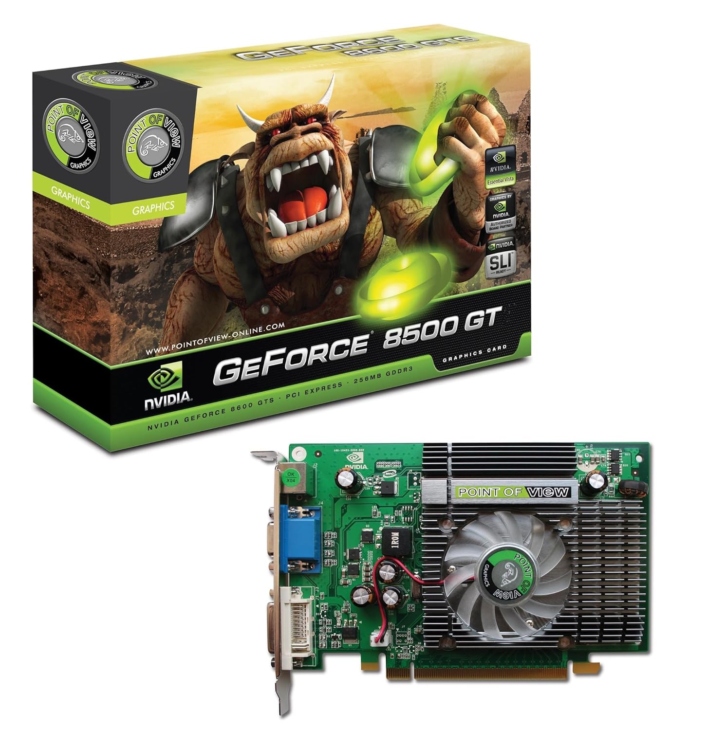 Point of View GeForce 8500GT 1024MB PCI-E GeForce 8500 GT 1 GB GDDR2 ...