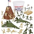 Amazon.com: TimMee Bucket of Army Men - Tan vs. OD Green 54pc Soldier ...