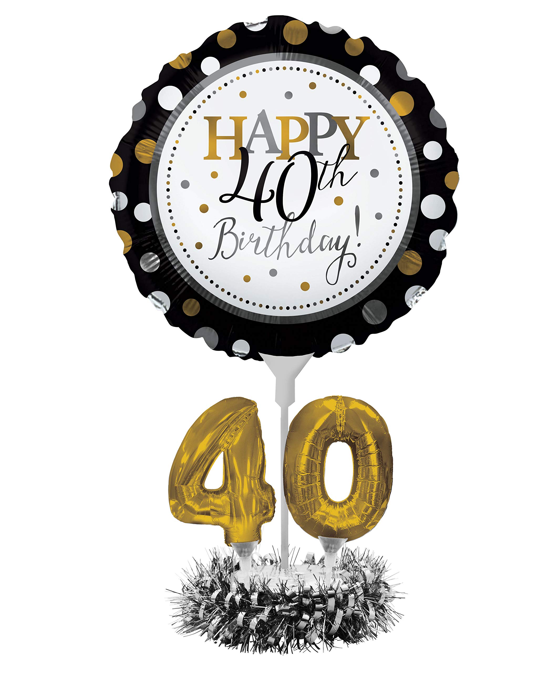 Amazon.com: KUNGYO 40TH Birthday Party Decorations Kit - Happy Birthday ...