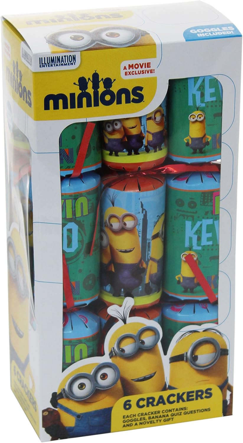 Despicable Me Minions Christmas Table Crackers - Pack Of 6 Minion Party ...