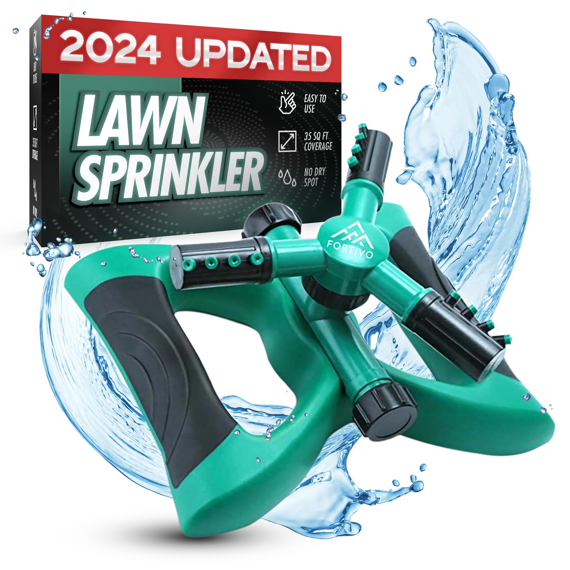 Mua Heavy Duty Sprinklers for Yard 3-Arm Lawn Sprinkler, Rotating 360 ...