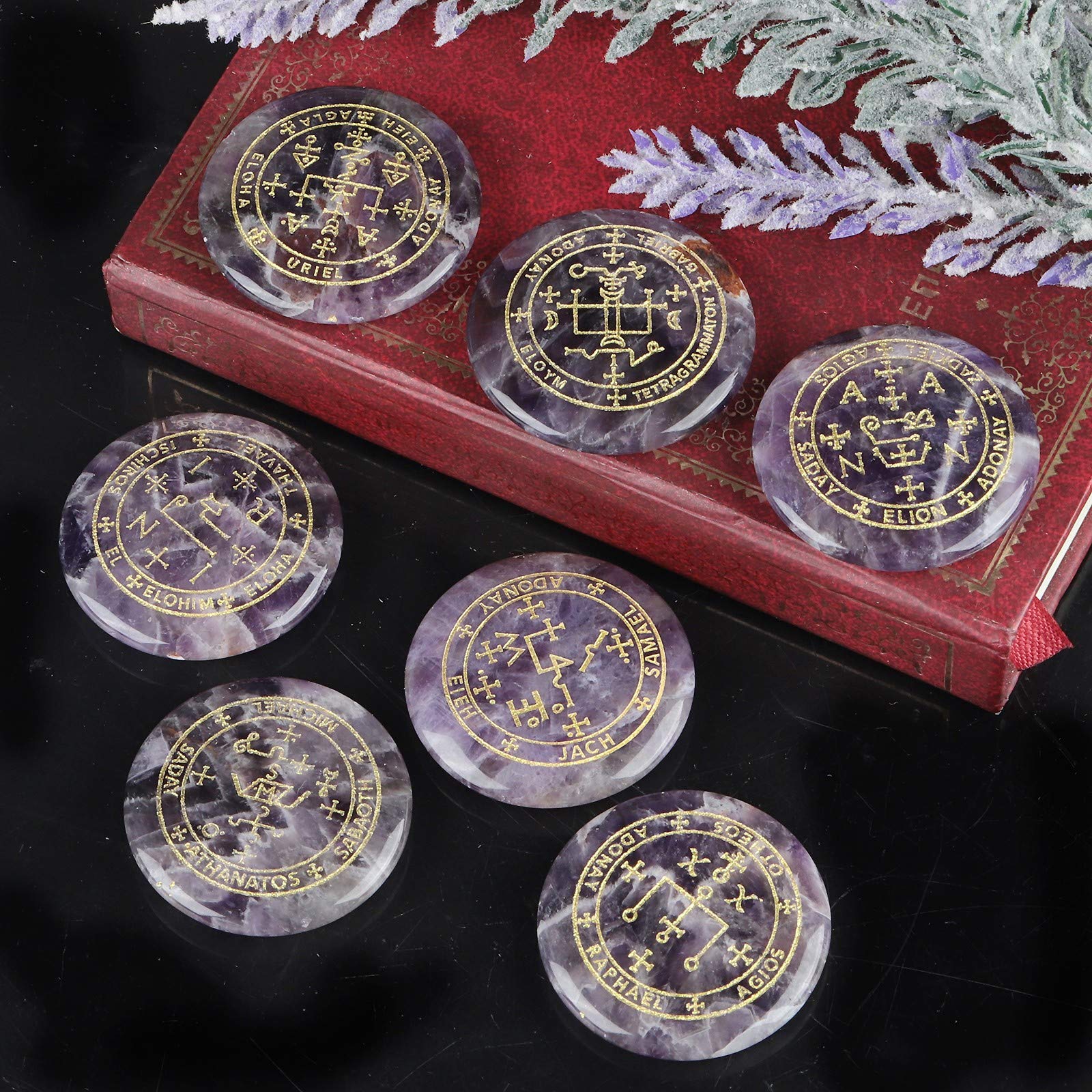 Mua SUNYIK Pack of 2 Round Engraved Archangels Gabriel Sigil Talisman ...