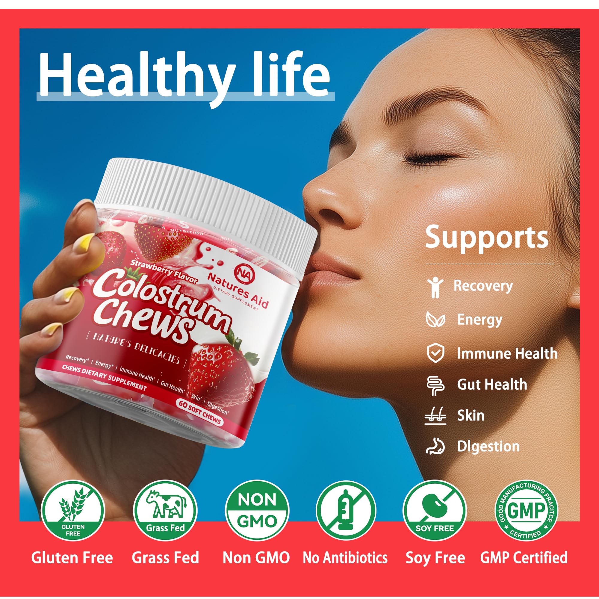 Mua Colostrum Chews Supplement with probiotics for Gut Health, Bloating ...