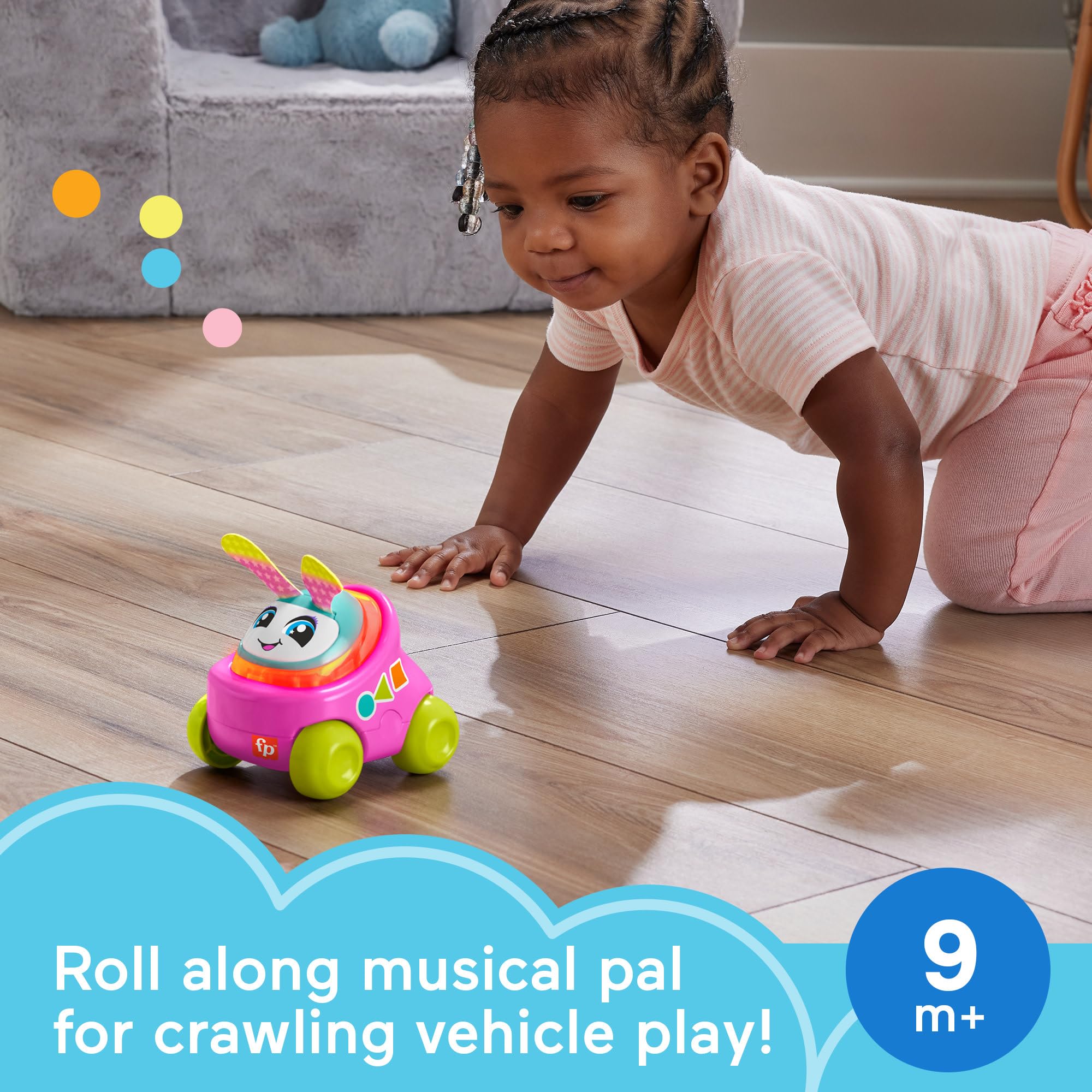 Mua Baby Learning Toy DJ Buggy Pink Push-Along Car with Music & Lights ...