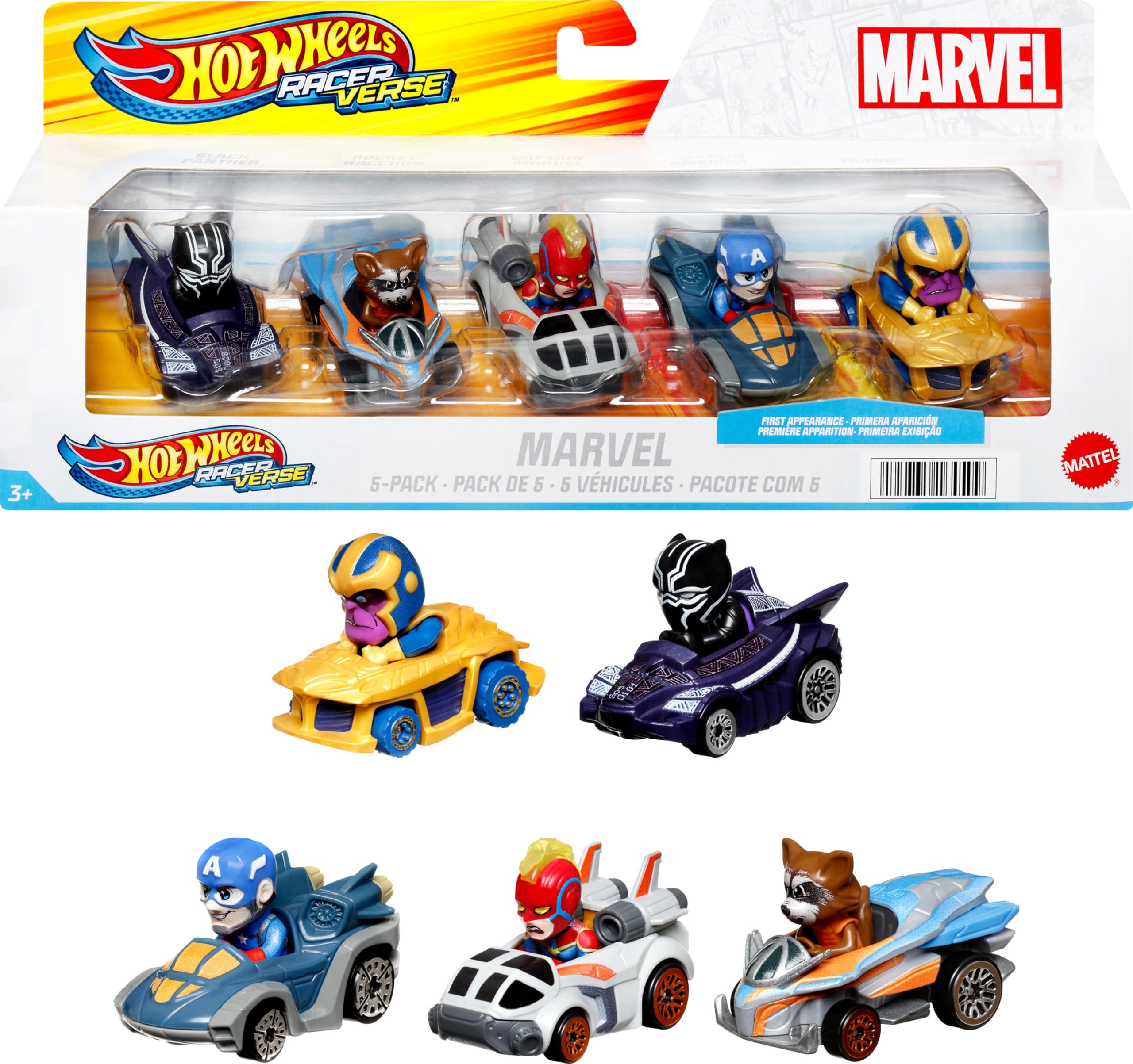 Mua Marvel RacerVerse 5-Pack of Die-Cast 1:64 Scale Toy Cars with ...