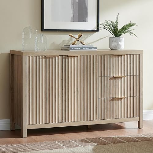 OAKHAM HOME Oxford 3 Drawer Storage Cabinet Buffet Sideboard with ...