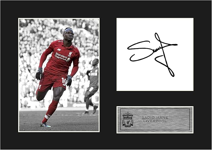 Sadio Mane Signed Mounted Photo Display Liverpool FC #02 A4 Printed ...