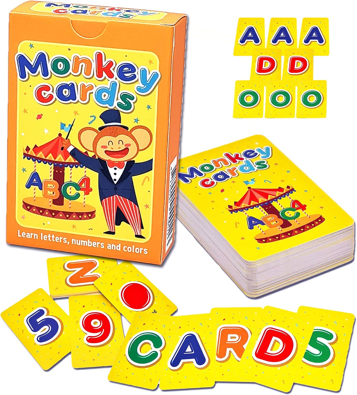 Q HONEY Monkey Flash Cards for Toddlers | Up to 3 Cards with Each ...