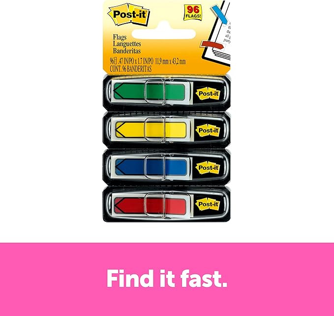 Post-it flecha banderas, 1/2-inch de ancho, 24/dispensador ...