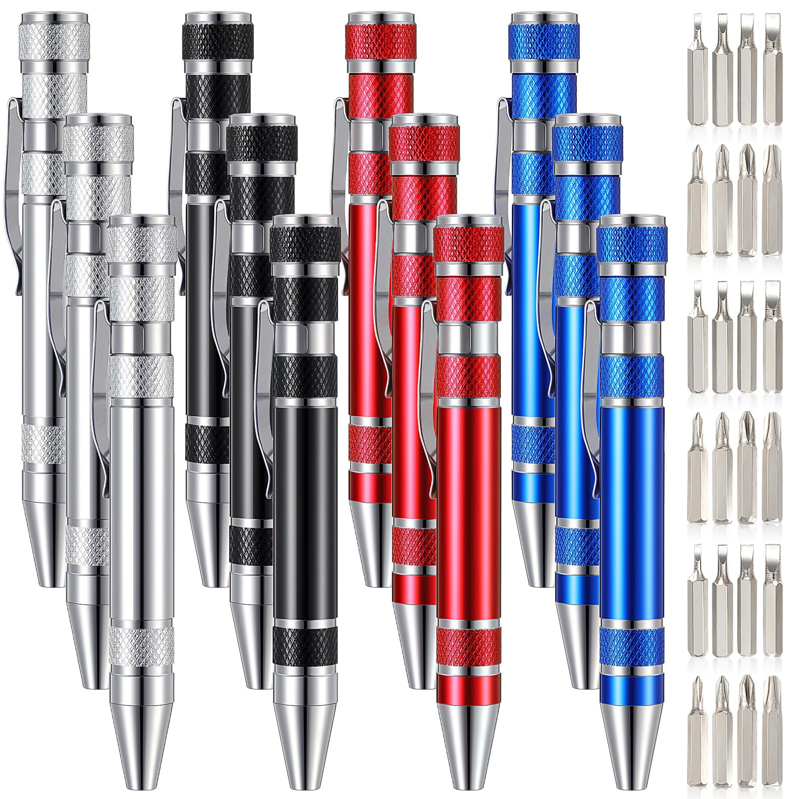 Mudder Pen Screwdriver Gifts Multitool Handy Tool 8 in 1 Magnetic Pocket Screwdriver Precision ...