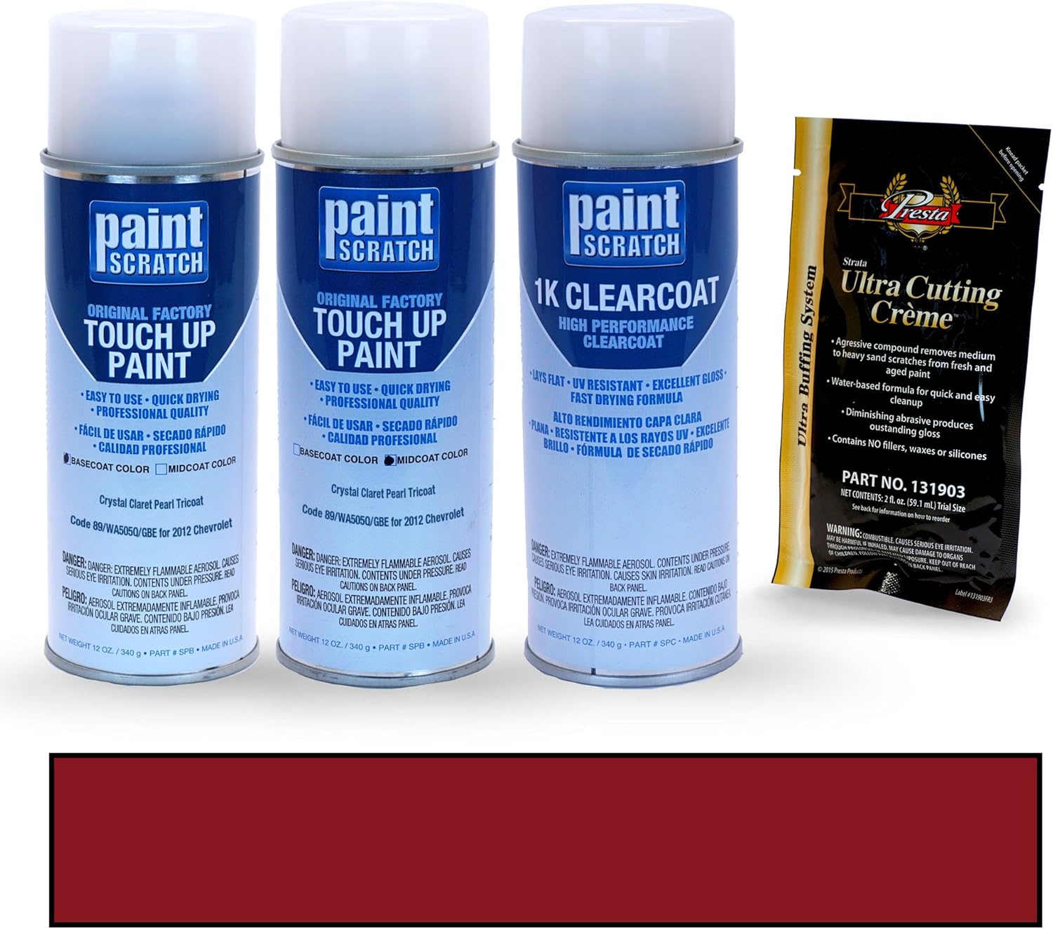Amazon.com: PAINTSCRATCH Crystal Claret Pearl Tricoat 89/WA505Q/GBE for ...