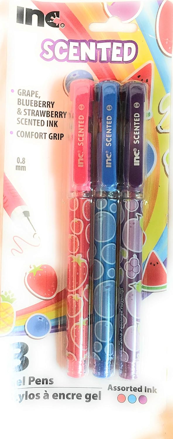 Amazon.com: Fruit Scented Gel Pens 3 pack(pack of 3): Office Products