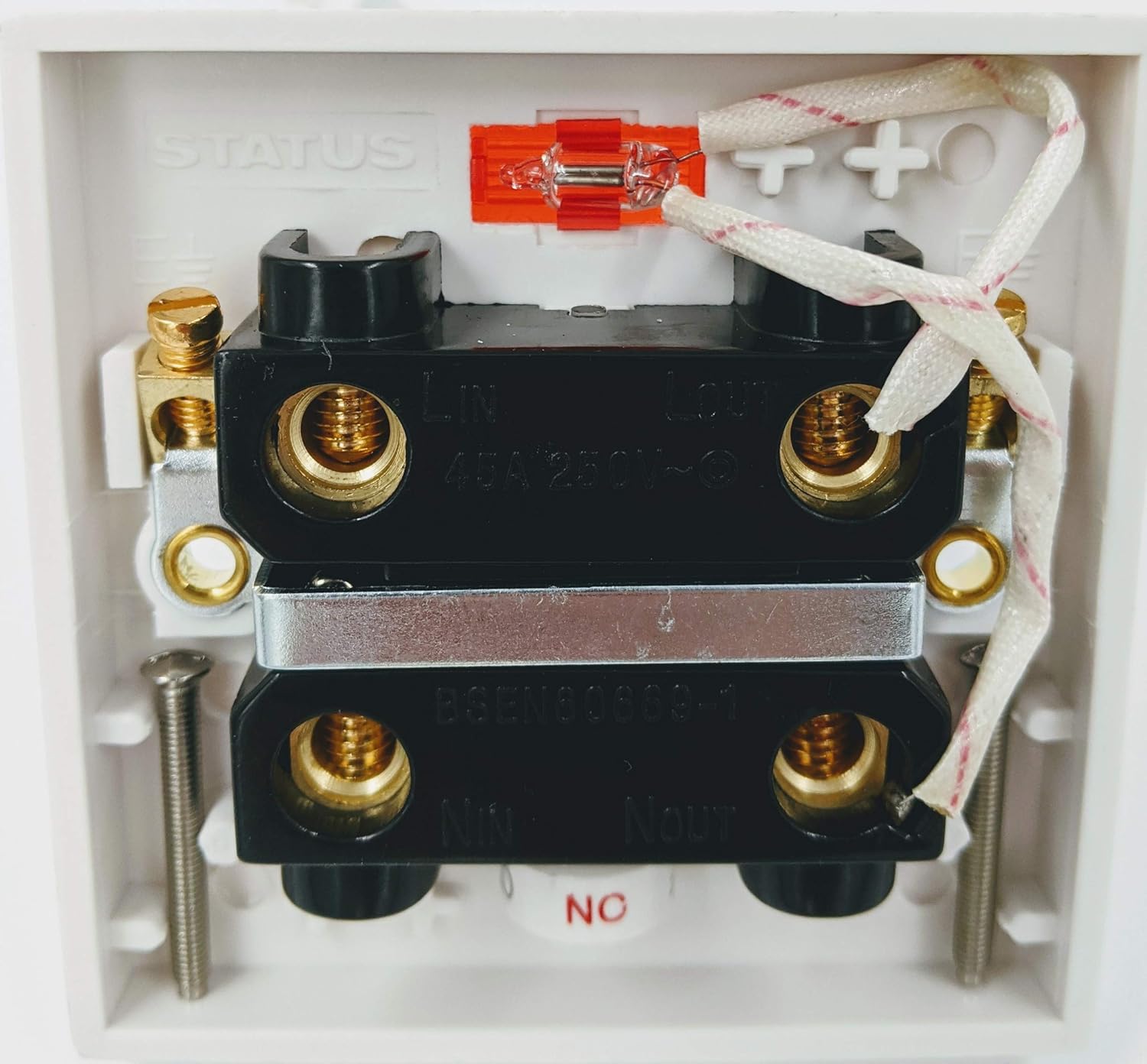 Electric Shower Ceiling Switch with Pull Cord 45 Amp Double Pole ...