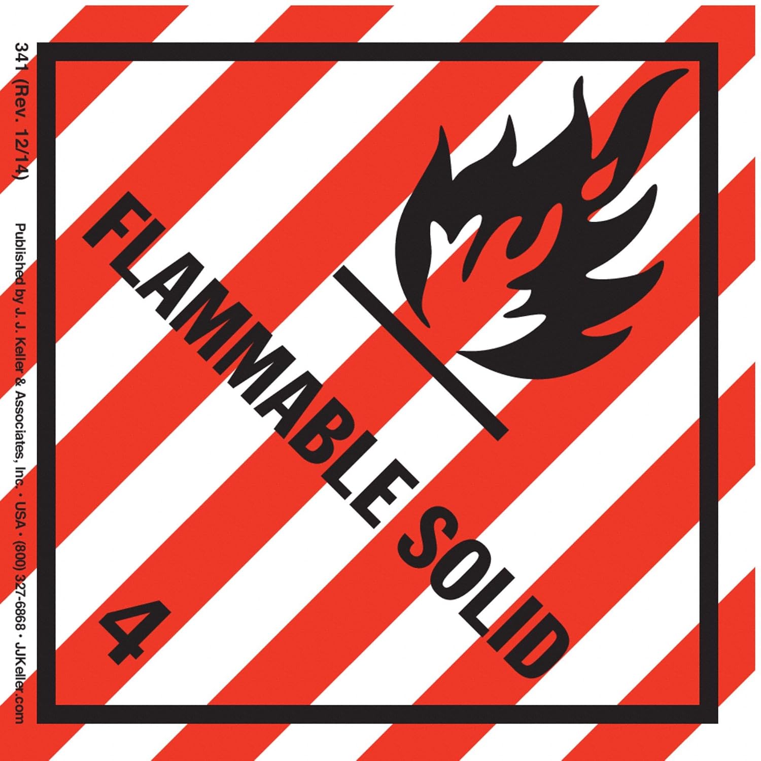 Amazon.com: Flammable Solid Label, 4 in. H, PK500: Industrial & Scientific