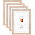 Amazon.com - TONES FRAME DESIGN Solid Oak Wood 5x7 Natural Picture Frame with Mat for 4x6 Photo ...
