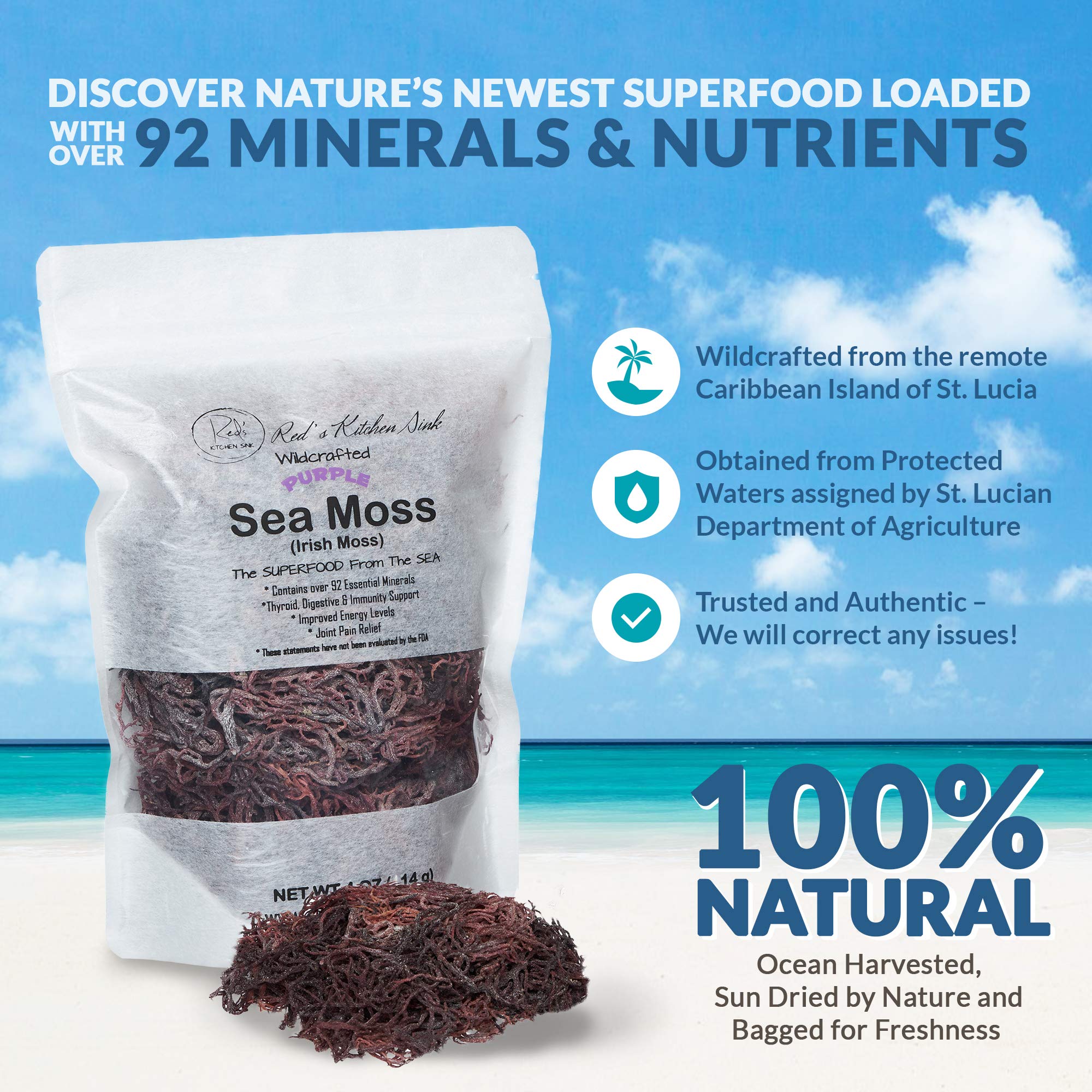 Mua Purple Sea Moss | Irish Moss | Wildcrafted from St. Lucia | 100% ...